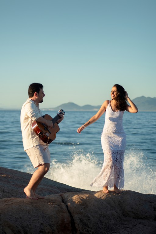 Ensaio Casal em Palhoça - Gisele e Lucas- Ensaio realizado na Praia da ...